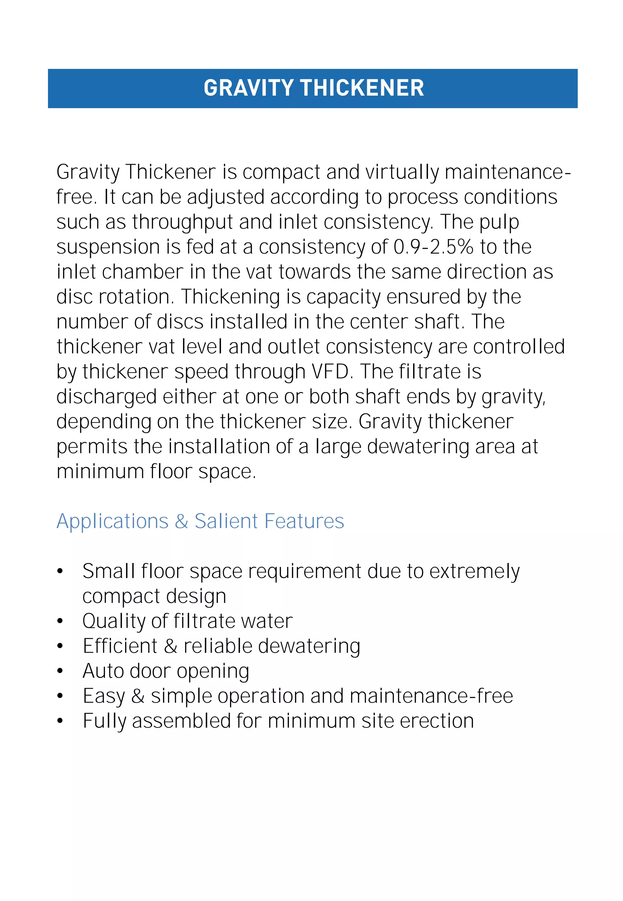 Buy Gravity Thickener For Paper Pulp Machine | PDF