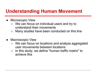 Modeling Human Mobility using Location Based Social Networks | PDF ...