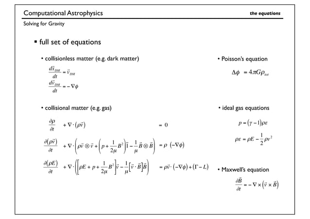 Computational Astrophysics - Solving for Gravity | PPT