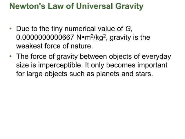 Lecture on Gravity | PPT