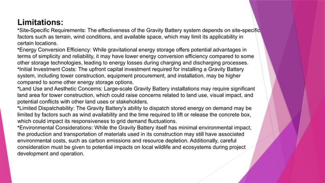 Gravity Battery synopsis report stu.pptx | Power and Energy Industry | Industries