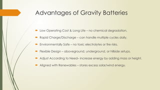 Gravity Battery TowerVault Energy Storage System Design and Working | PPTX