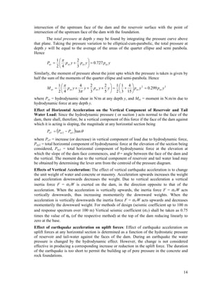Gravity dam forces | PDF