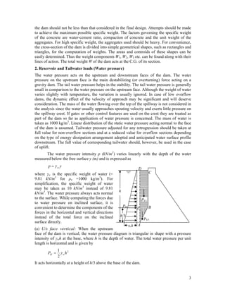 Gravity dam forces | PDF