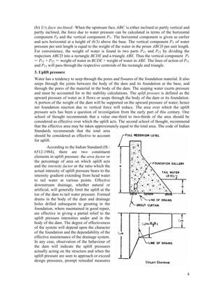 Gravity dam forces | PDF