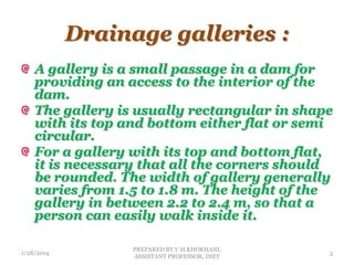 Gravity dams galleries | PPTX