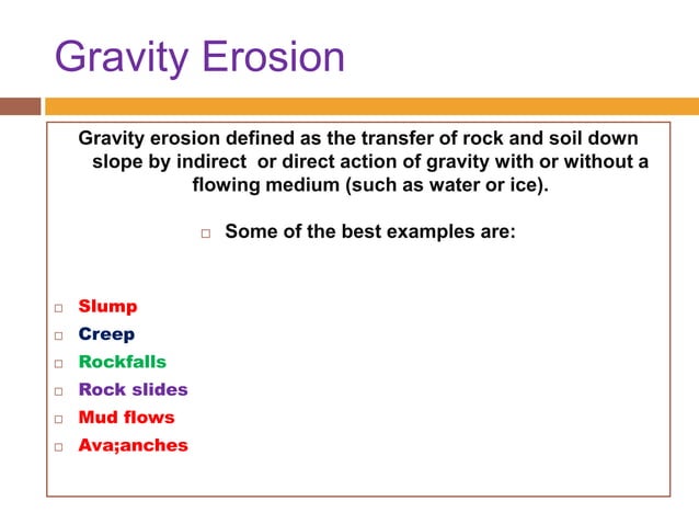 Gravity erosion | PPTX