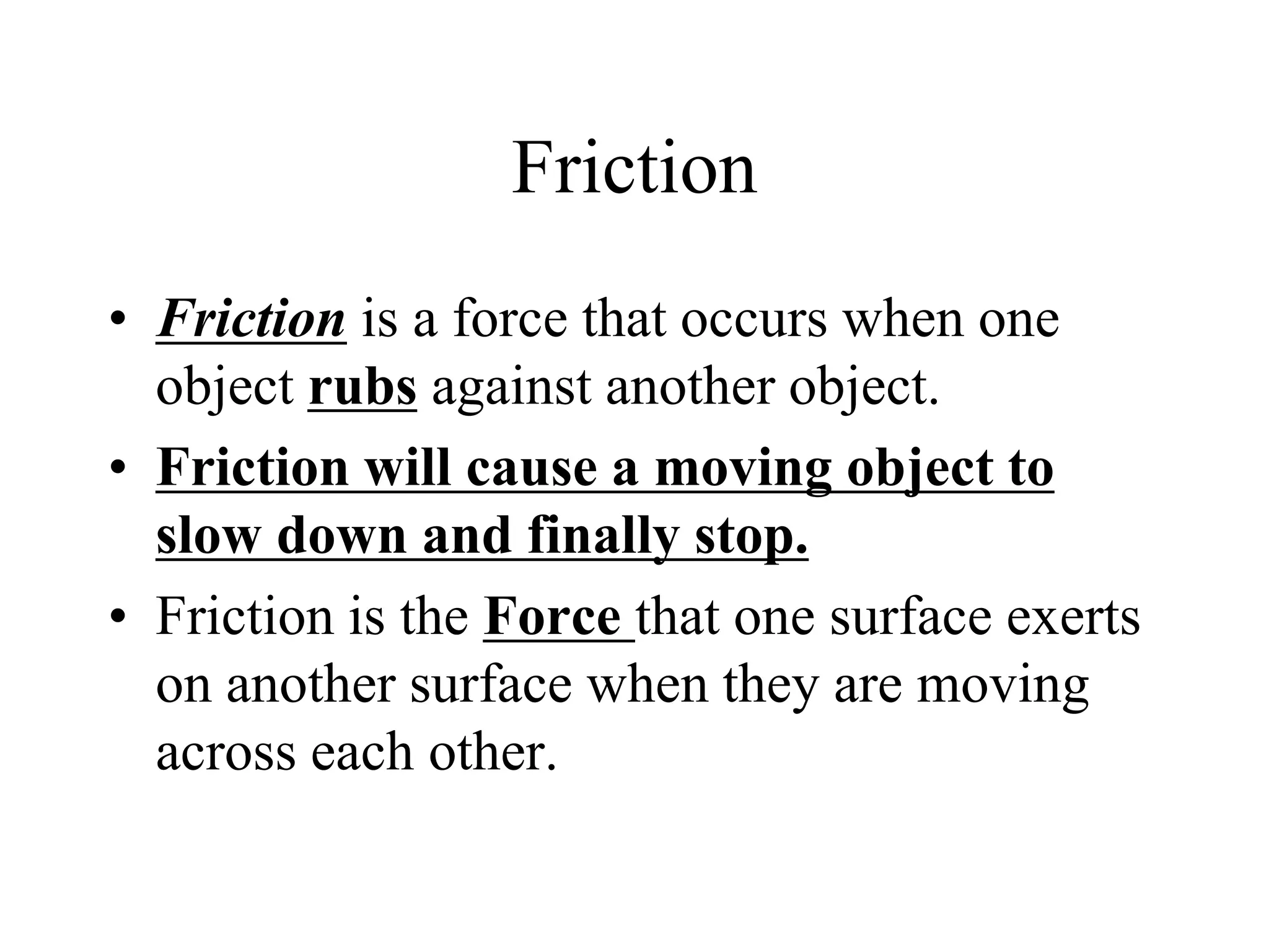 gravity and friction ppt | PPT