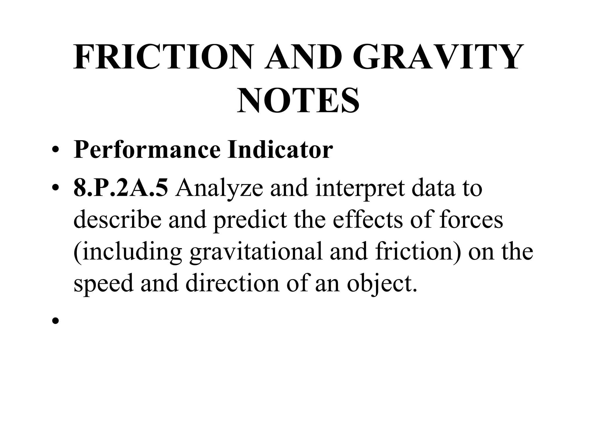 gravity and friction ppt | PPT