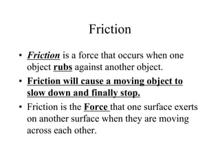 gravity and friction ppt | PPT