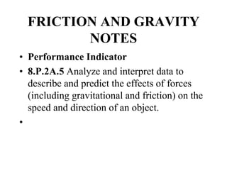 gravity and friction ppt | PPT