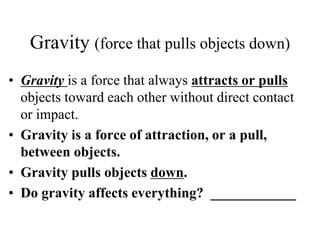 gravity and friction ppt | PPT