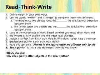 Gravity in the Solar System about the space and universe | PPTX