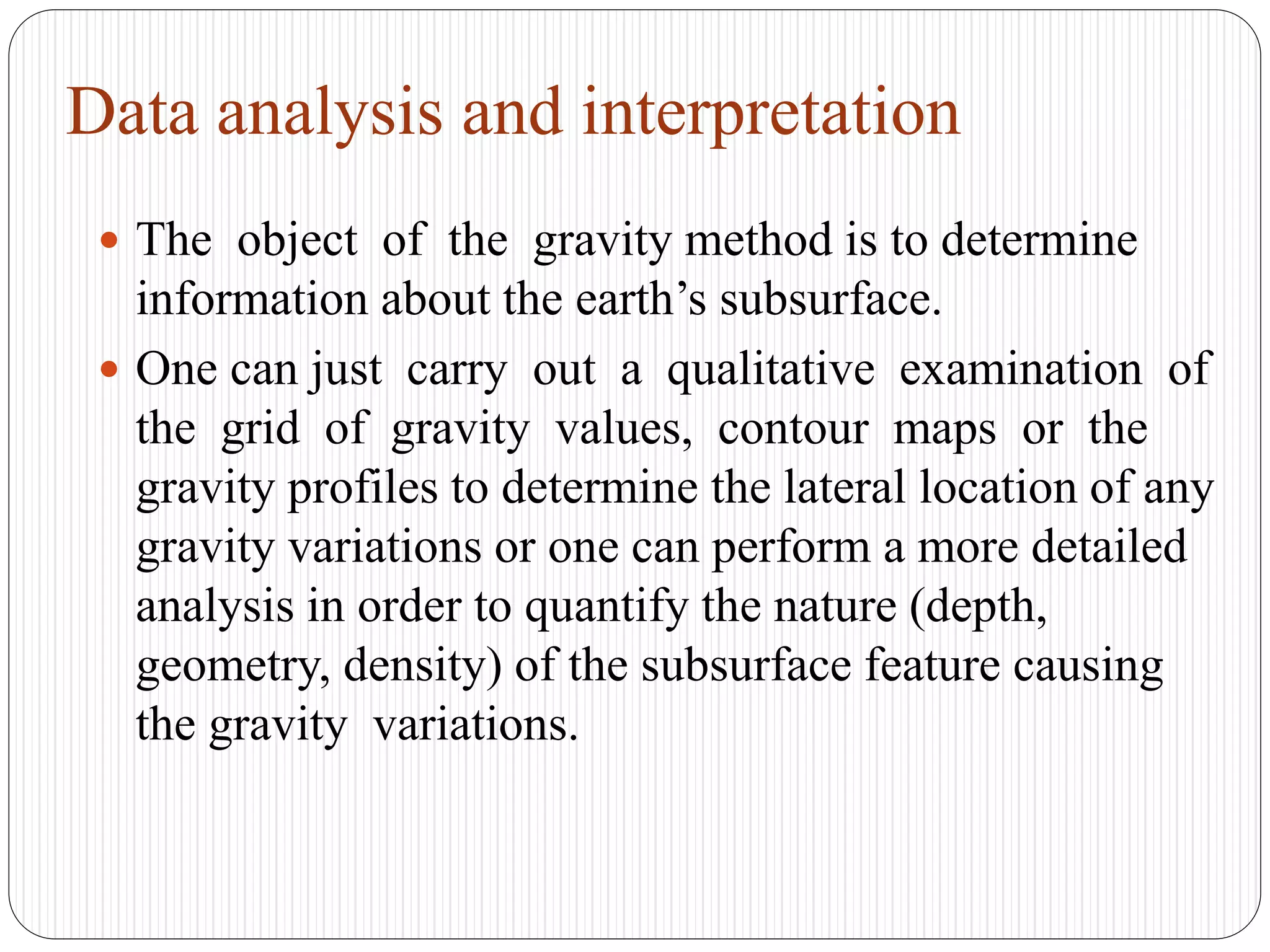 Gravity method | PPTX