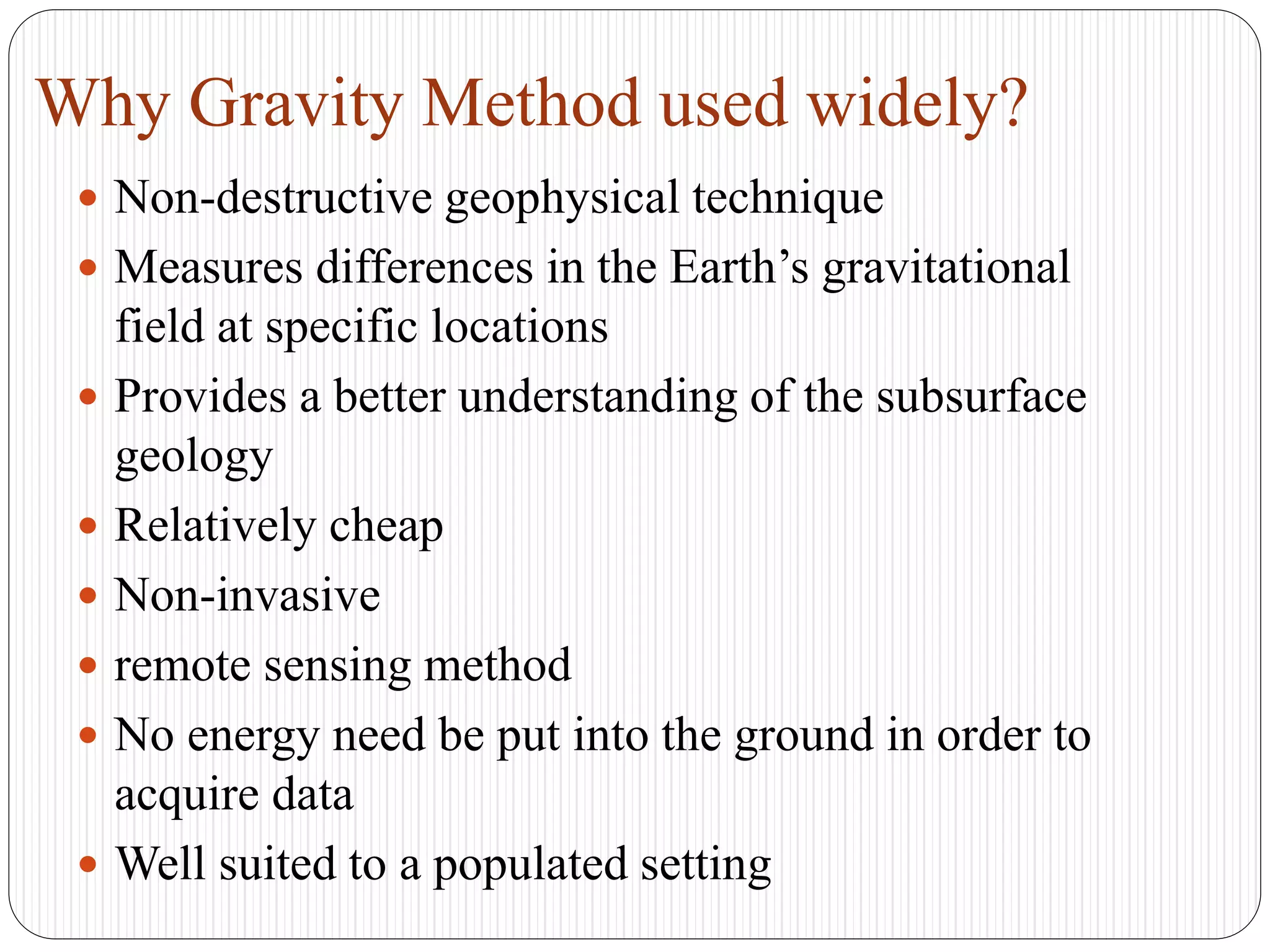 Gravity method | PPTX