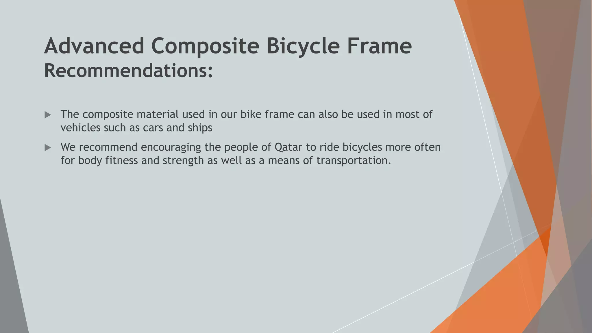 Composite Materials, Advanced Composite Bicycle Frame IDM12 | PPT