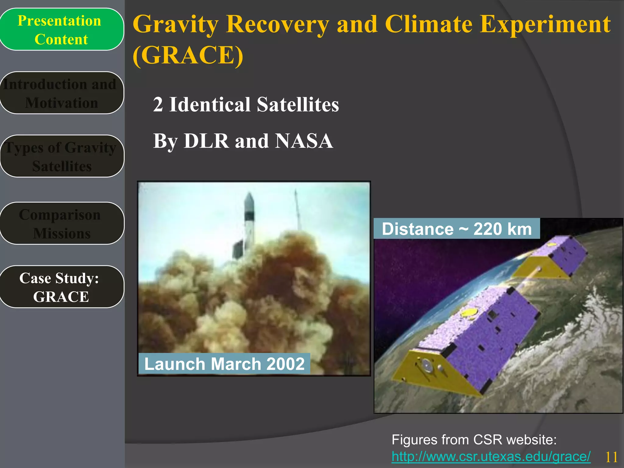 Gravity satellites case study gravity recovery and climate experiment ...