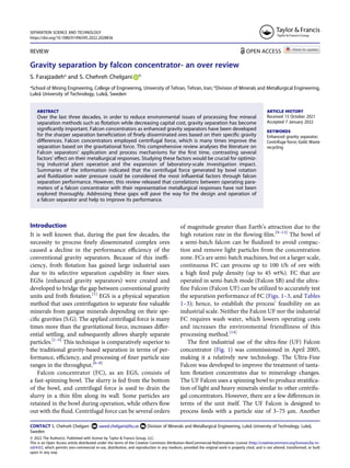 Gravityseparationbyfalconconcentratoranoverreview.pdf | Geology | Science
