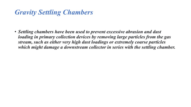 Gravity settling chamber | PDF | Indoor Environmental Quality | Home & Garden