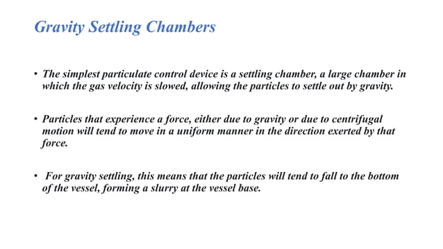 Gravity settling chamber | PDF | Indoor Environmental Quality | Home ...