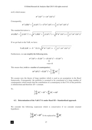 CVA Capital Charge under Basel III standardized approach | PDF