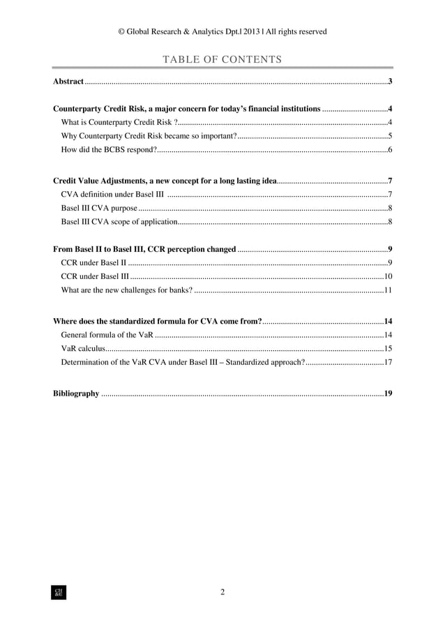 CVA Capital Charge under Basel III standardized approach | PDF