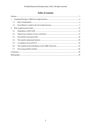 Basel II IRB Risk Weight Functions | PDF