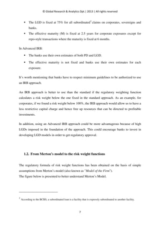 Basel II IRB Risk Weight Functions | PDF