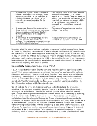 Gray areas of vda 6.3 process auditors | PDF