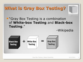 Gray box testing | PPT