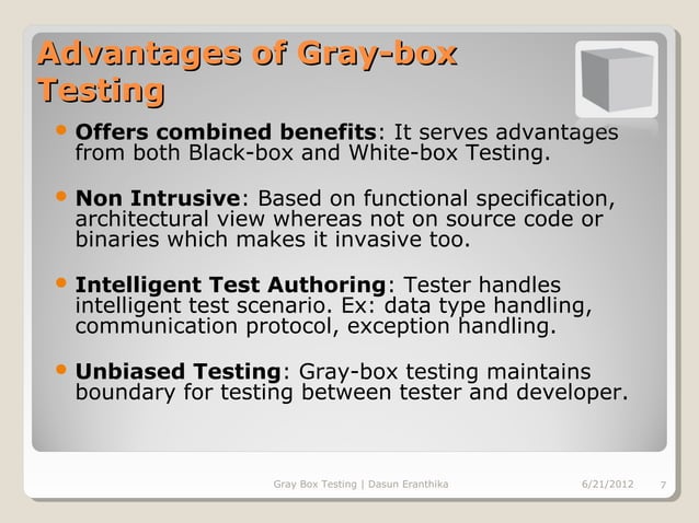 Gray box testing | PPT | Computing | Technology & Computing