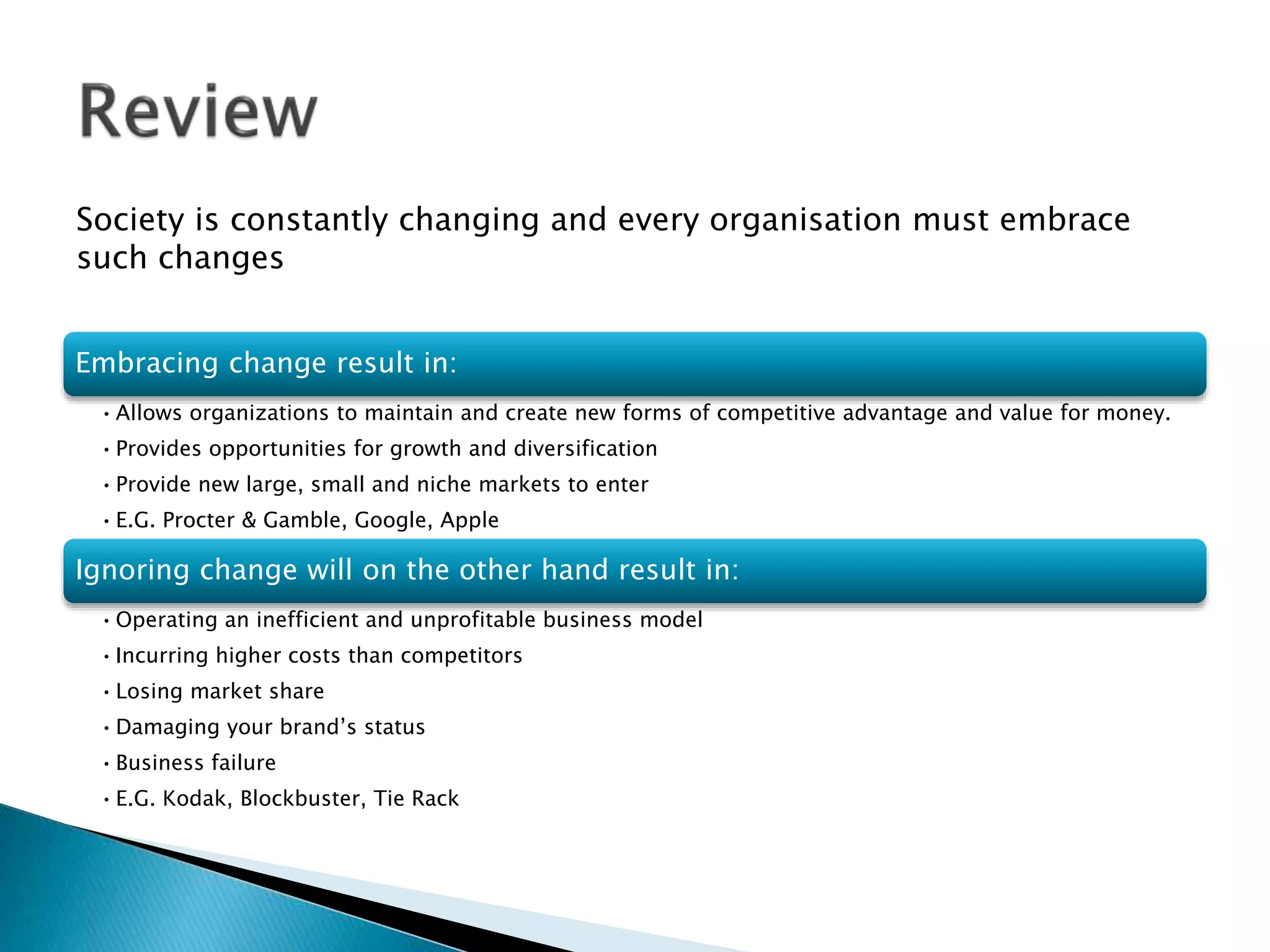 The Importance of Change Within Business | PPTX
