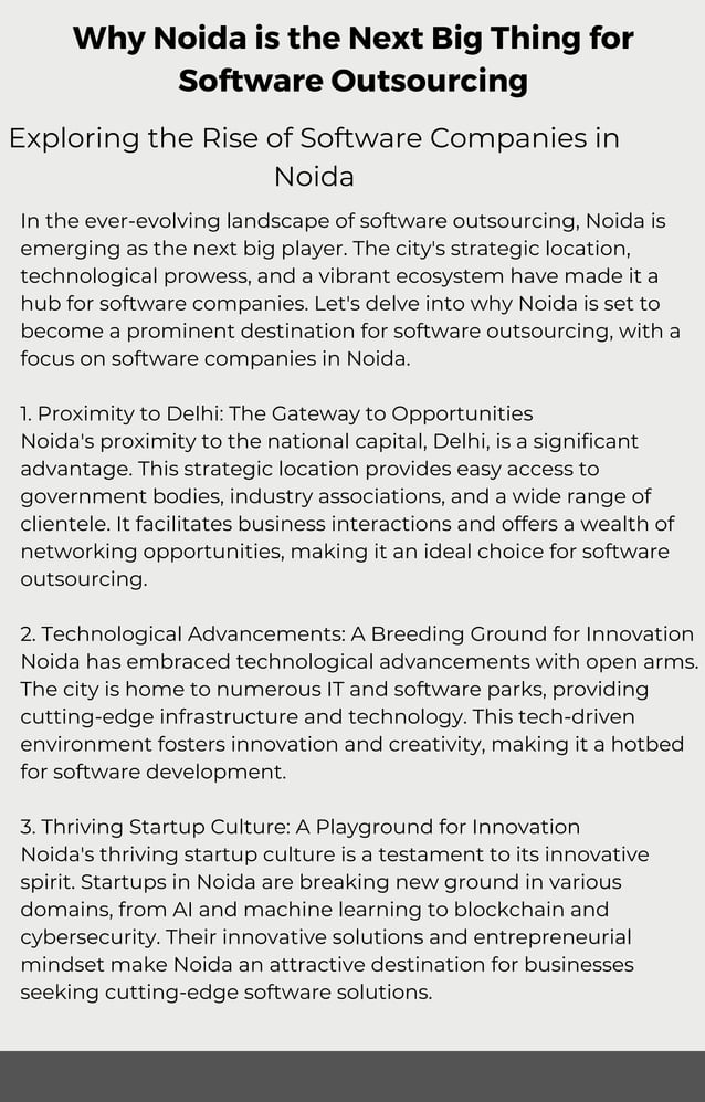 Software company in noida | PDF