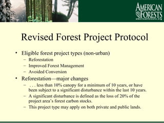 Advancing a Reforestation Project Under the CCAR | PPT | Environmental ...