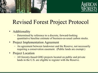 Advancing a Reforestation Project Under the CCAR | PPT | Environmental ...