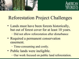Advancing a Reforestation Project Under the CCAR | PPT | Environmental ...
