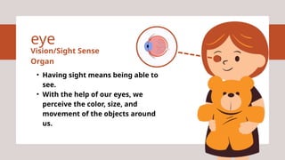 Sense organs. Eye, Ear, nose, skin and tongue | PPT