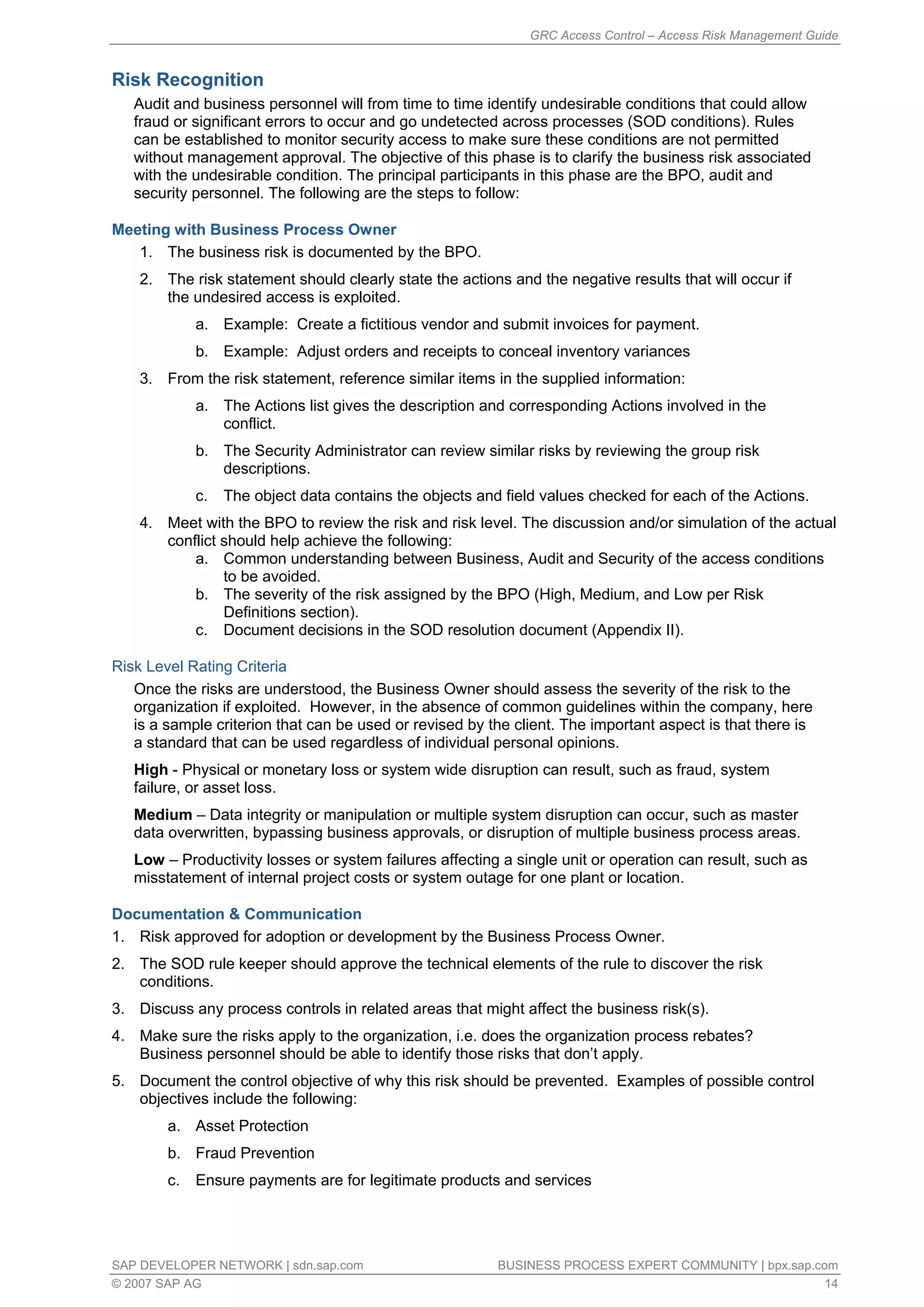 GRC access control access risk management guide | PDF