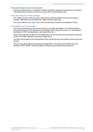 GRC access control access risk management guide | PDF