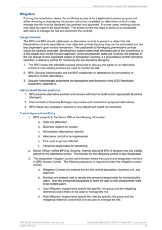 GRC access control access risk management guide | PDF