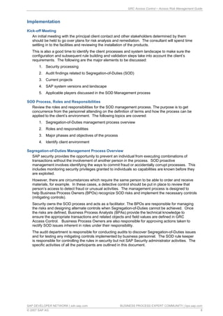 GRC access control access risk management guide | PDF