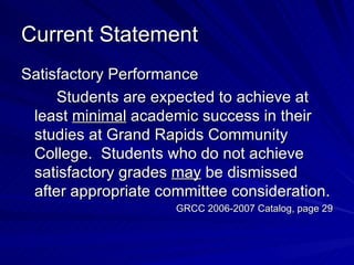 GRCC Academic Standing | PPT