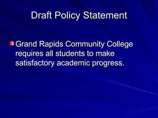 GRCC Academic Standing | PPT