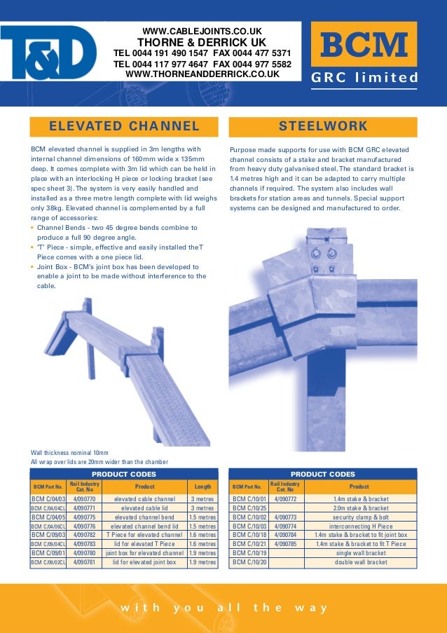 GRC Cable Trough & Elevated Channel - Rail Cable Protection & Support