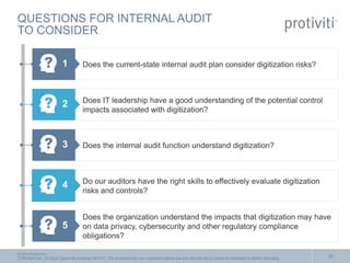 Digitization - What Does This Mean to Internal Audit? | PDF