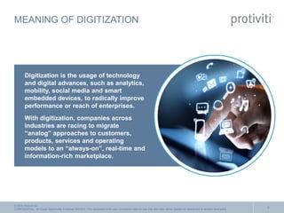 Digitization - What Does This Mean to Internal Audit? | PDF