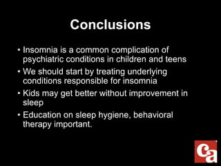 Evaluation and Treatment of Children and Adolescents With Sleep ...