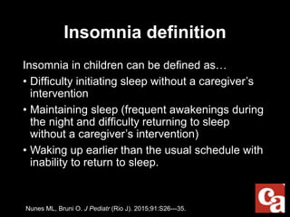 Evaluation and Treatment of Children and Adolescents With Sleep ...