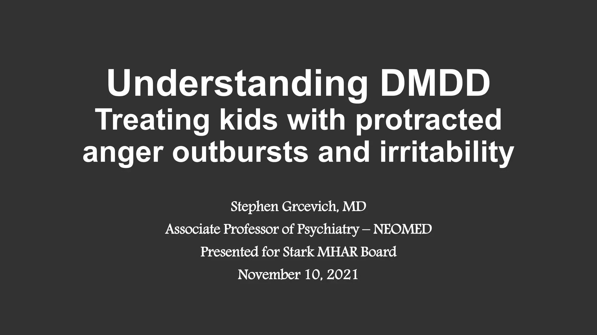 Understanding DMDD Treating kids with protracted anger outbursts and ...