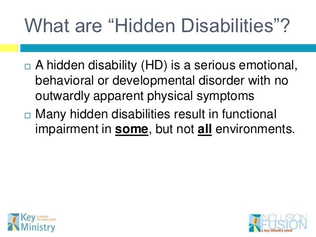 Hidden Disabilities 101